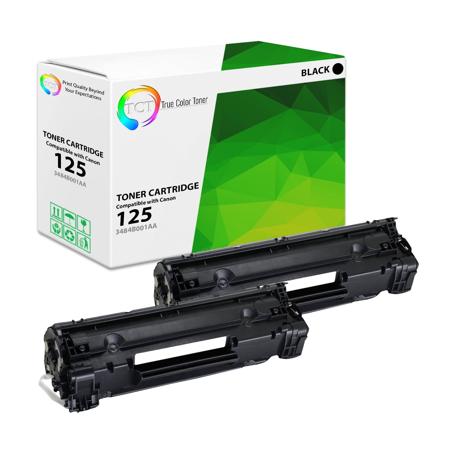 TCT 125 Toner Cartridge 2 Pack - Premium Compatible Replacement for 125 ...