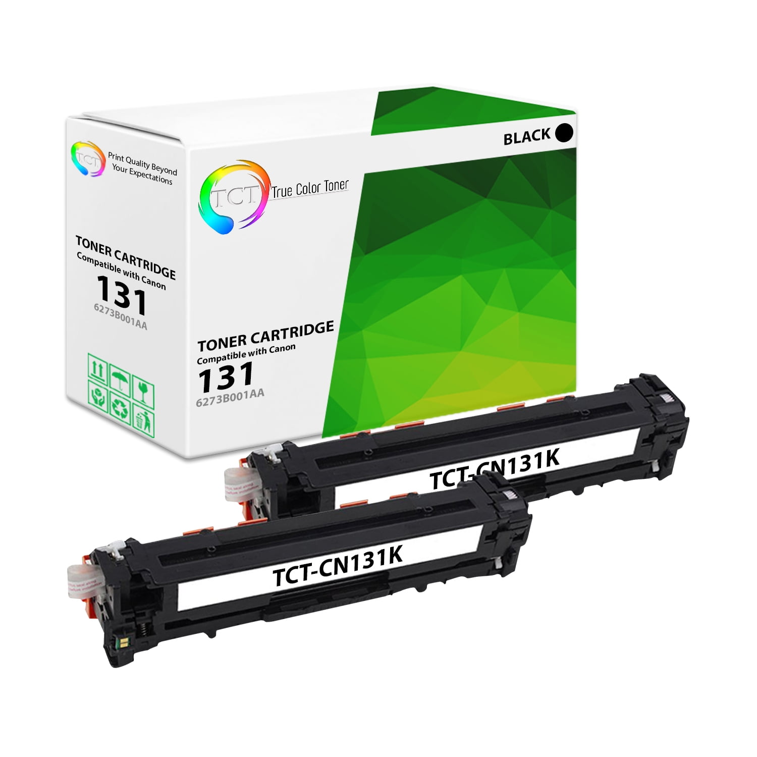 TCT 131 Black Toner Cartridge 2 Pack - Premium Compatible Replacement ...