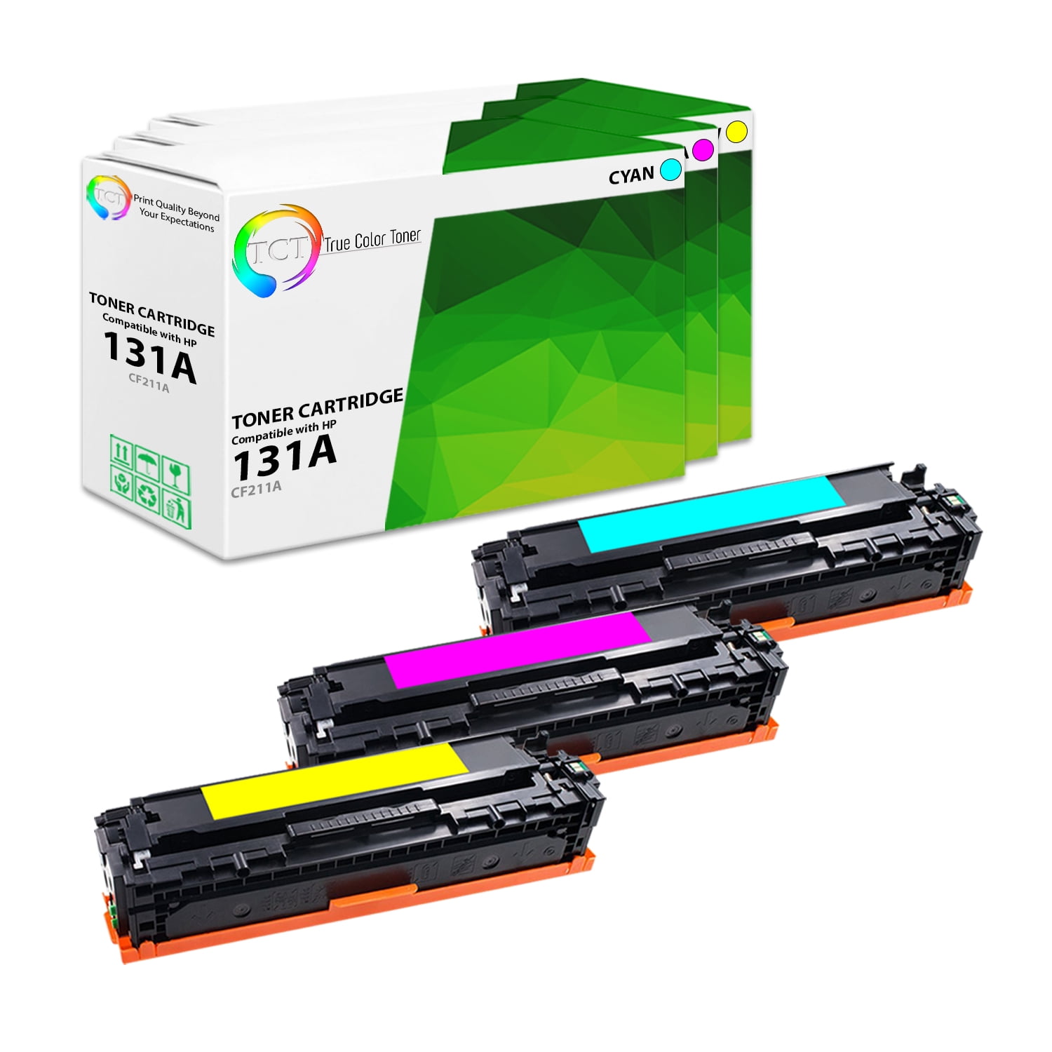 TCT 131A Color Toner Cartridge 3 Pack - Premium Compatible Replacement ...