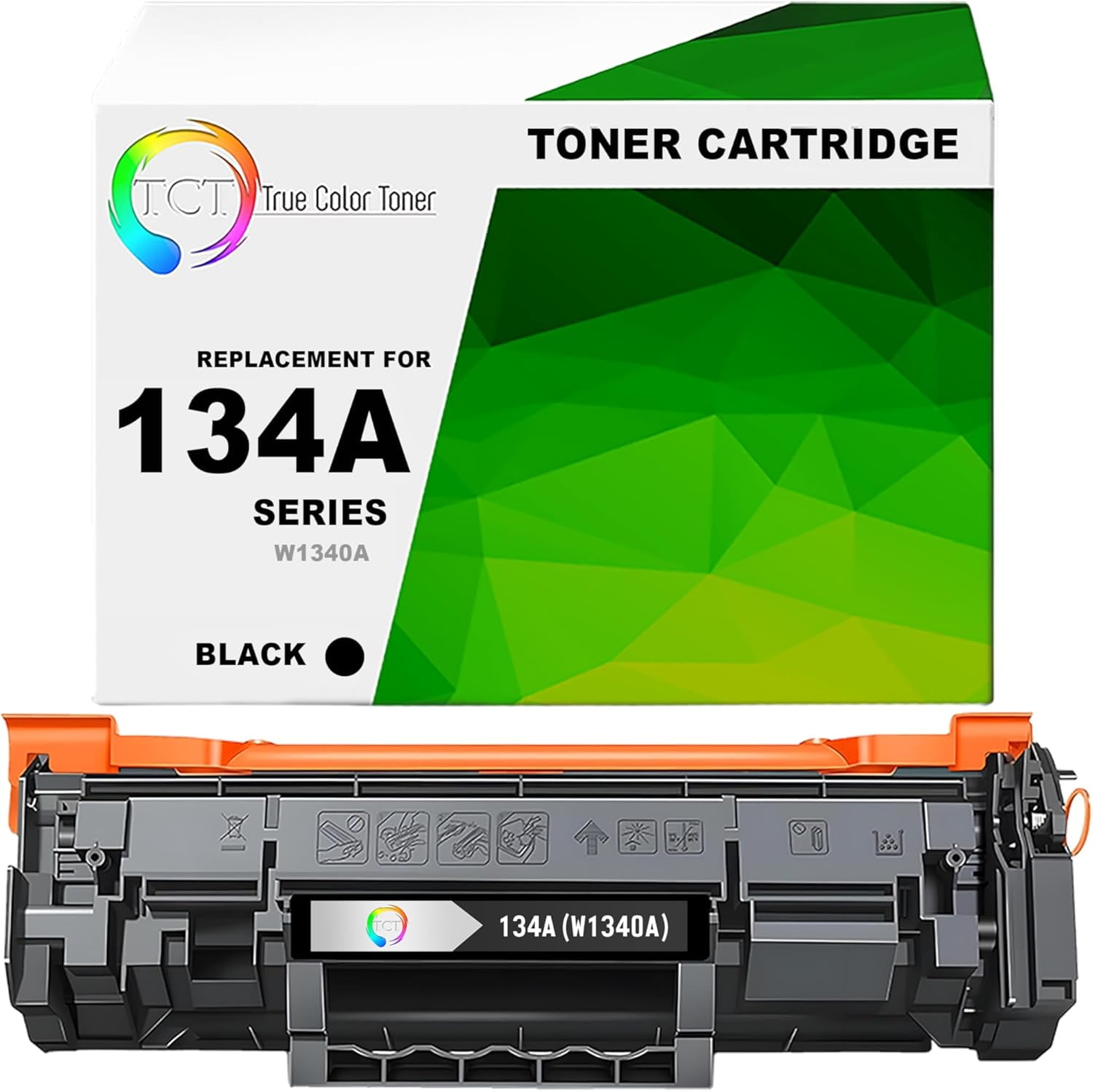 TCT 134A Toner Cartridge - Premium Compatible Replacement for HP 134A W1340A Black Works with HP ...