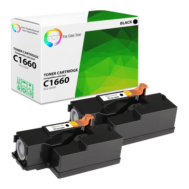 TCT 1660 Black Toner Cartridge 2 Pack - Premium Compatible Replacement ...