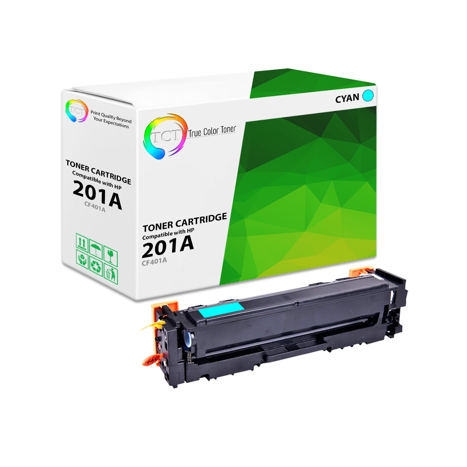 TCT 201A Cyan Toner Cartridge - Premium Compatible Replacement for HP ...