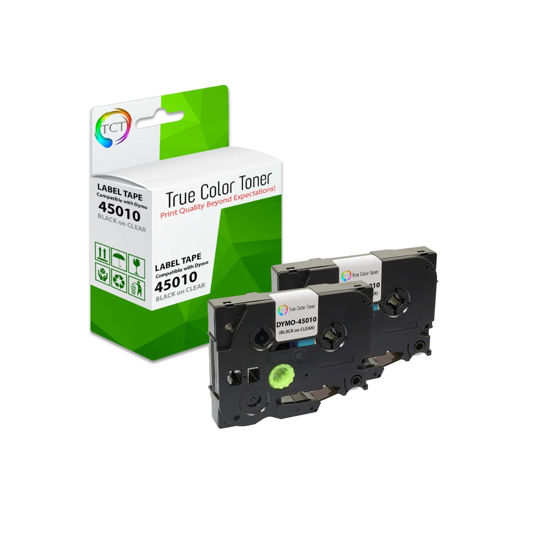 TCT 2Pk Compatible Dymo 45010 works with Dymo LabelManager 160 210D 280 3/8 inch (9mm) x 23 ft ...