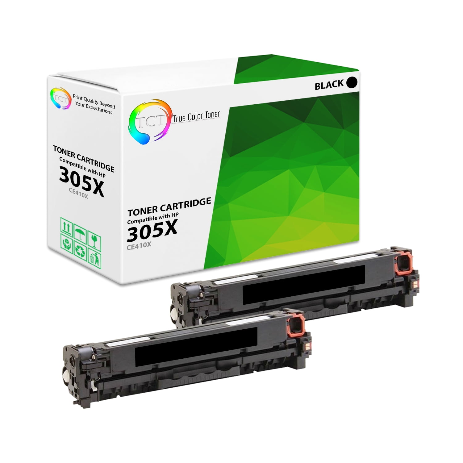 TCT 305X Black Toner Cartridge 2 Pack - Premium Compatible Replacement ...
