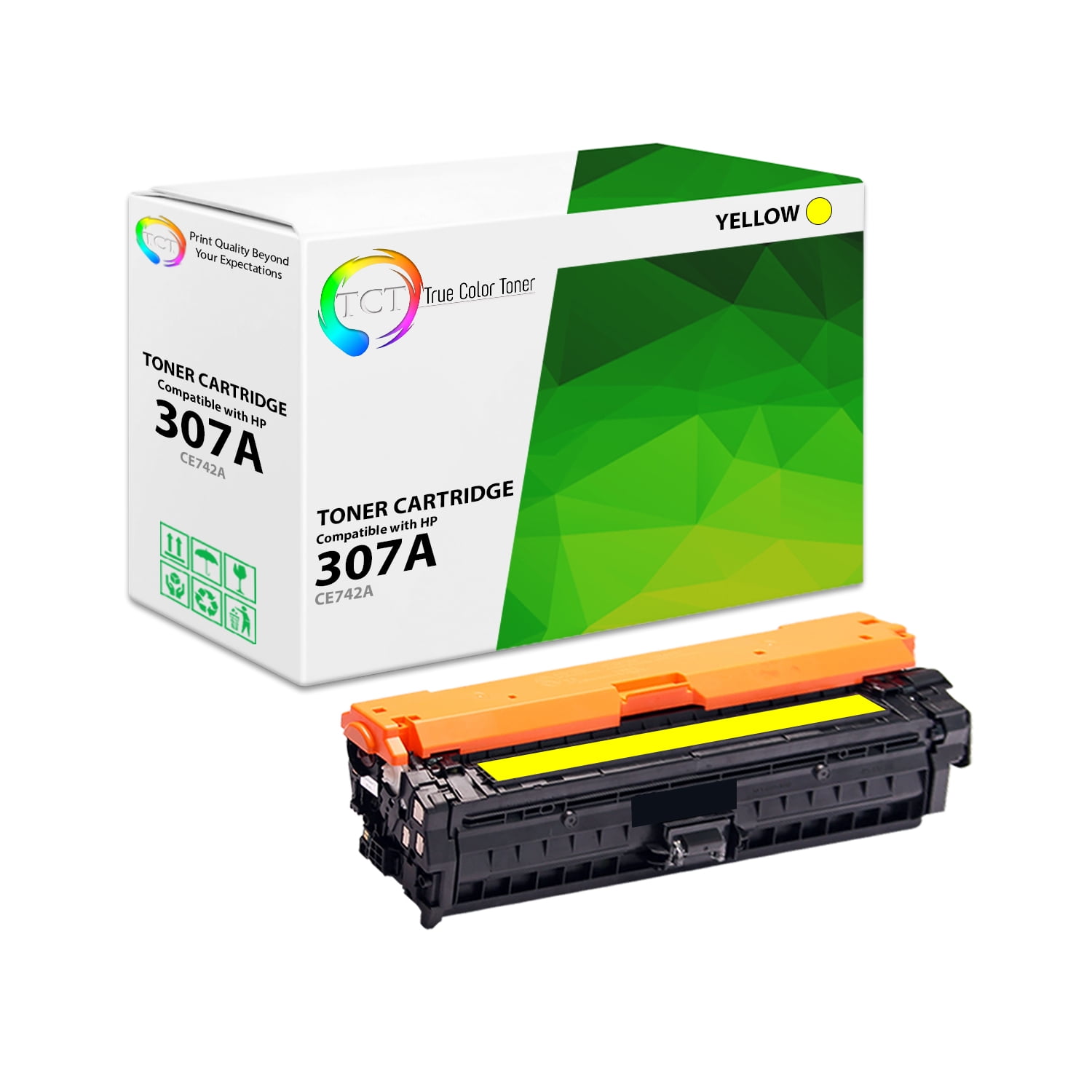 TCT 307A Yellow Toner Cartridge - Premium Compatible Replacement for HP ...