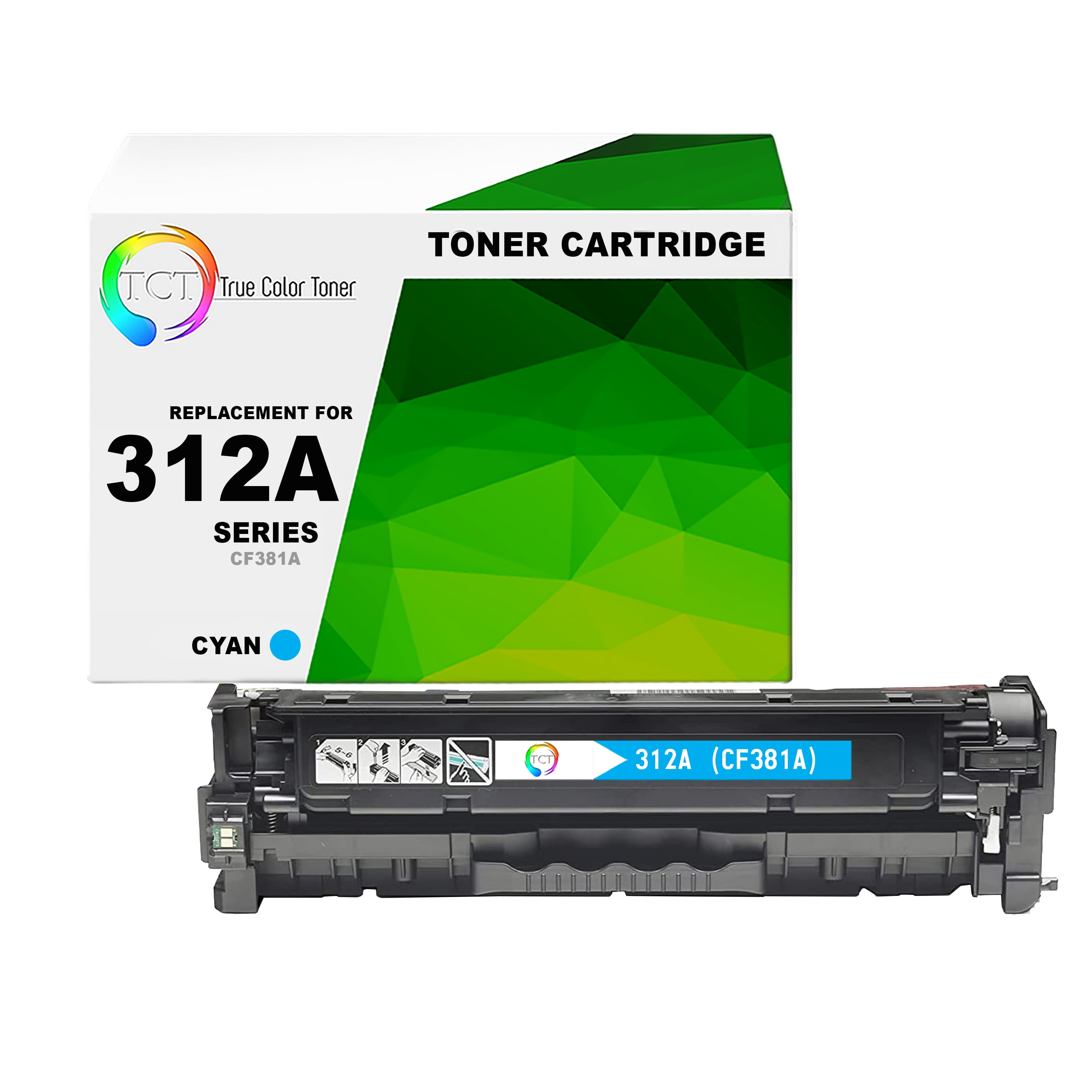 TCT 312A Cyan Toner Cartridge - Premium Compatible Replacement for HP ...