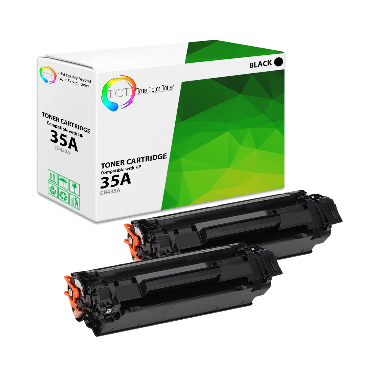 TCT 35A Toner Cartridge 2 Pack - Premium Compatible Replacement for HP ...