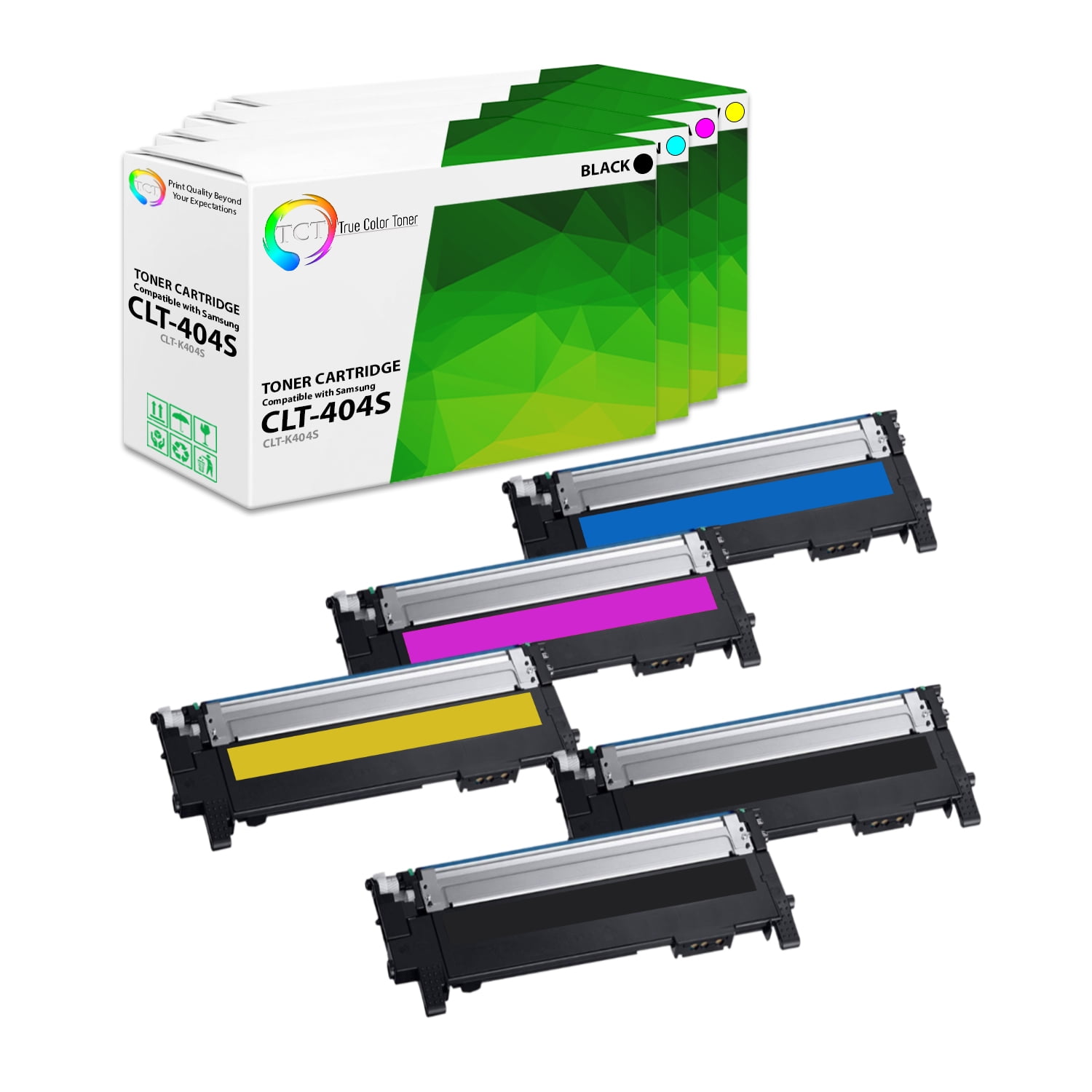 TCT 404S Toner Cartridge 5 Pack - Premium Compatible Replacement for Samsung CLT-404S CLT-K404S ...
