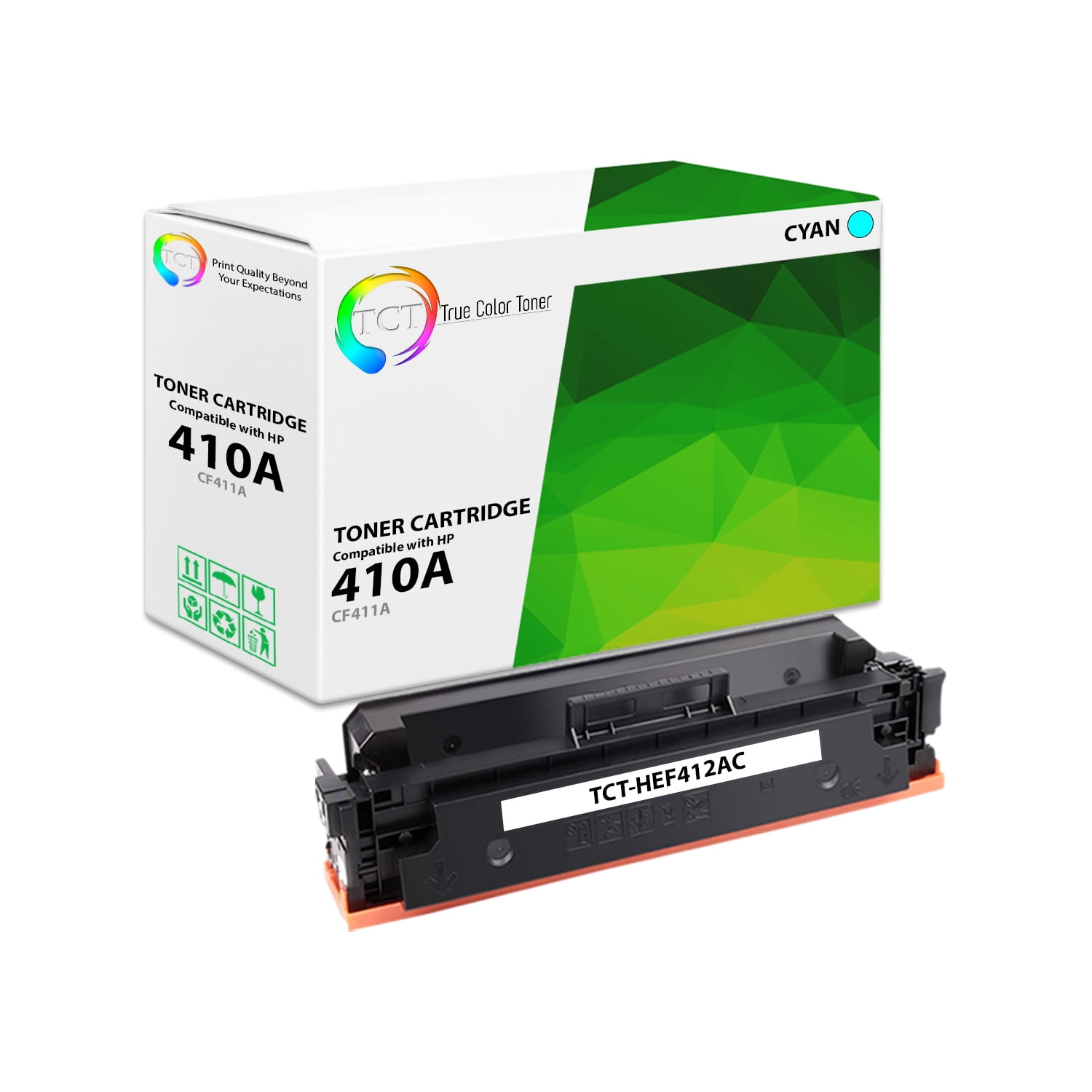 TCT 410A Cyan Toner Cartridge - Premium Compatible Replacement for HP 410A CF411A - Walmart.com