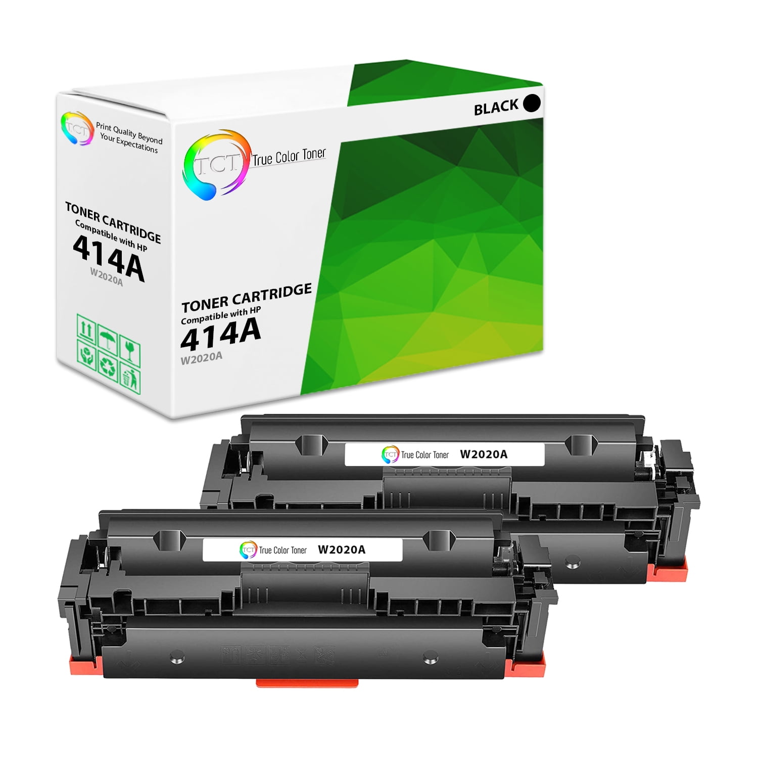 TCT 414A Black Toner Cartridge 2 Pack - Premium Compatible Replacement ...