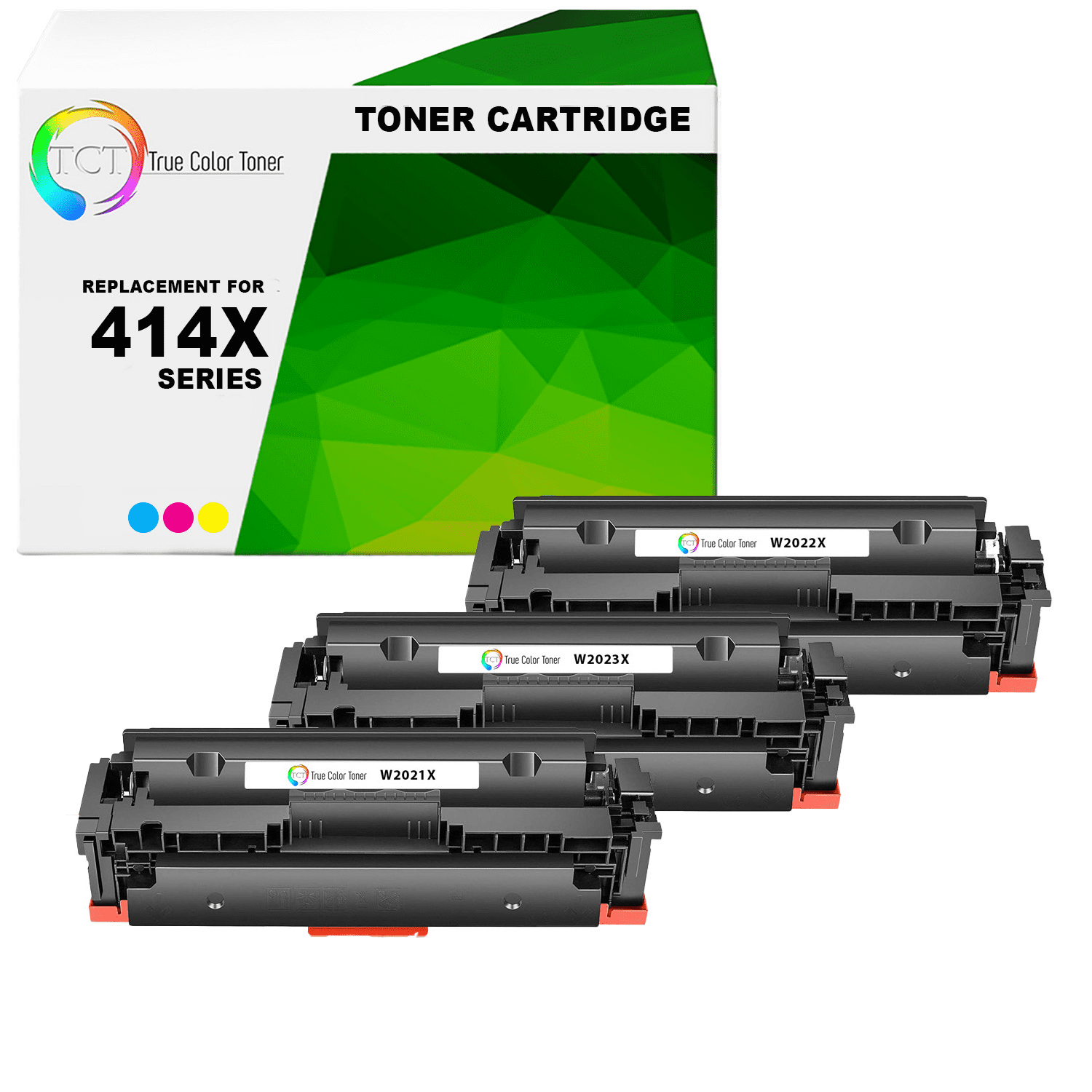 TCT 414X Color Toner Cartridge 3 Pack - Premium Compatible Replacement ...