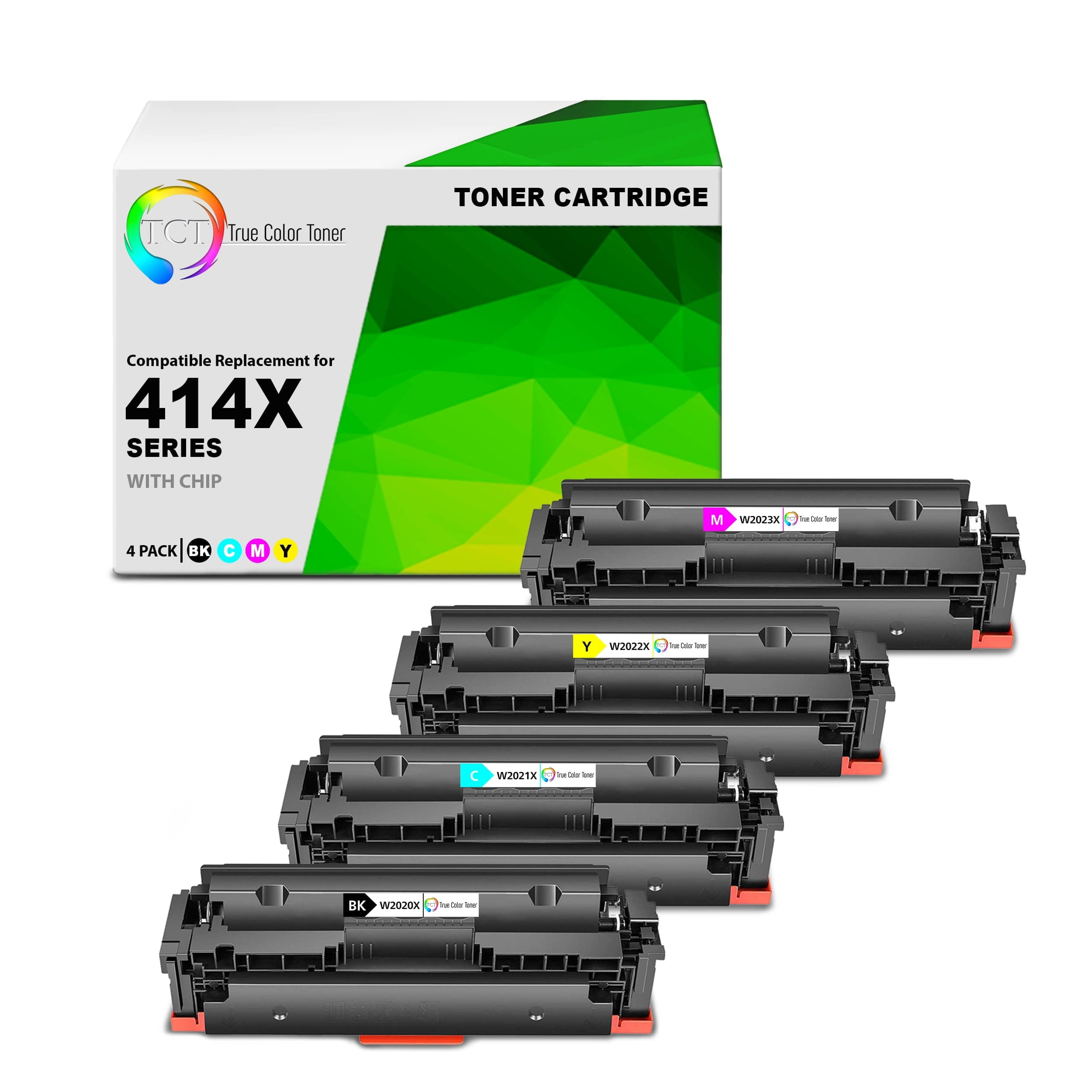 TCT 414X Toner Cartridge 4 Pack - Premium Compatible Replacement for HP ...