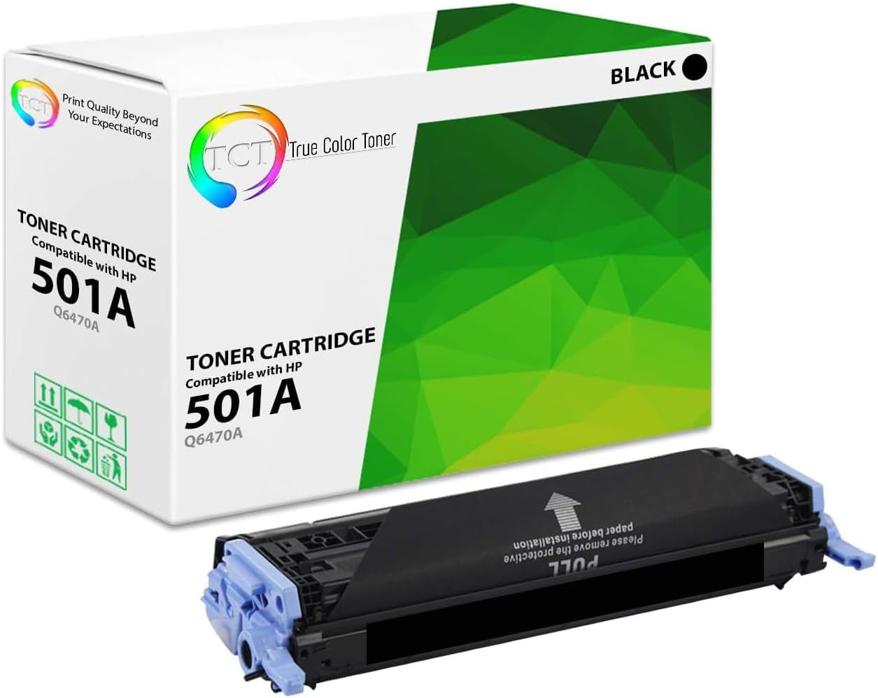 TCT 501A Black Toner Cartridge - Premium Compatible Replacement for HP ...