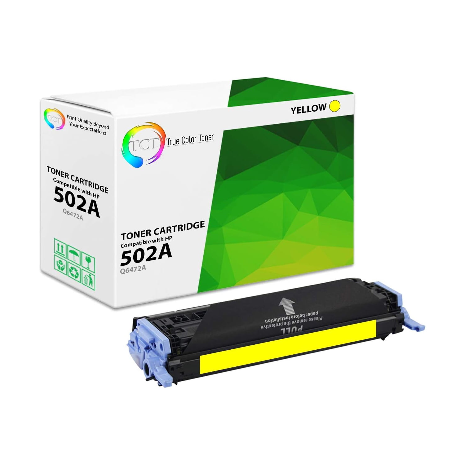 TCT 502A Yellow Toner Cartridge - Compatible With HP 502A Q6472A ...