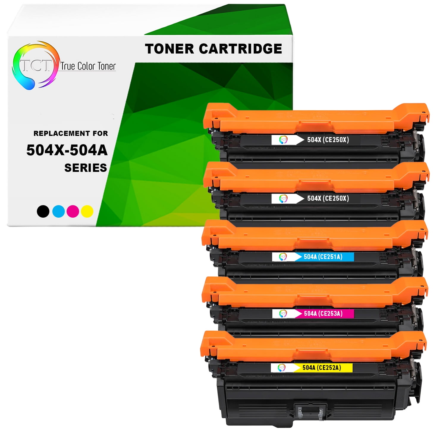 TCT 504X 504A Toner Cartridge 5 Pack - Premium Compatible Replacement ...