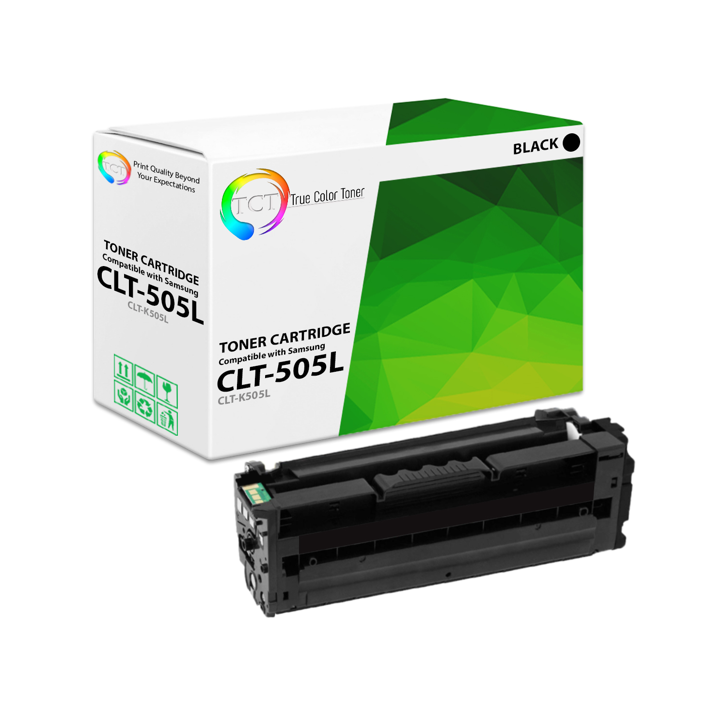 TCT 505L Black Toner Cartridge - Premium Compatible Replacement for Samsung CLT-505L CLT-K505L ...