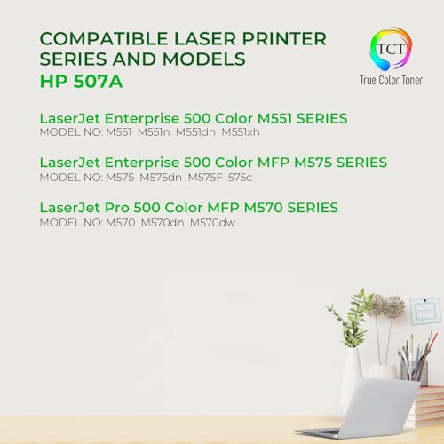 TCT 507A Yellow Toner Cartridge - Premium Compatible Replacement for HP ...