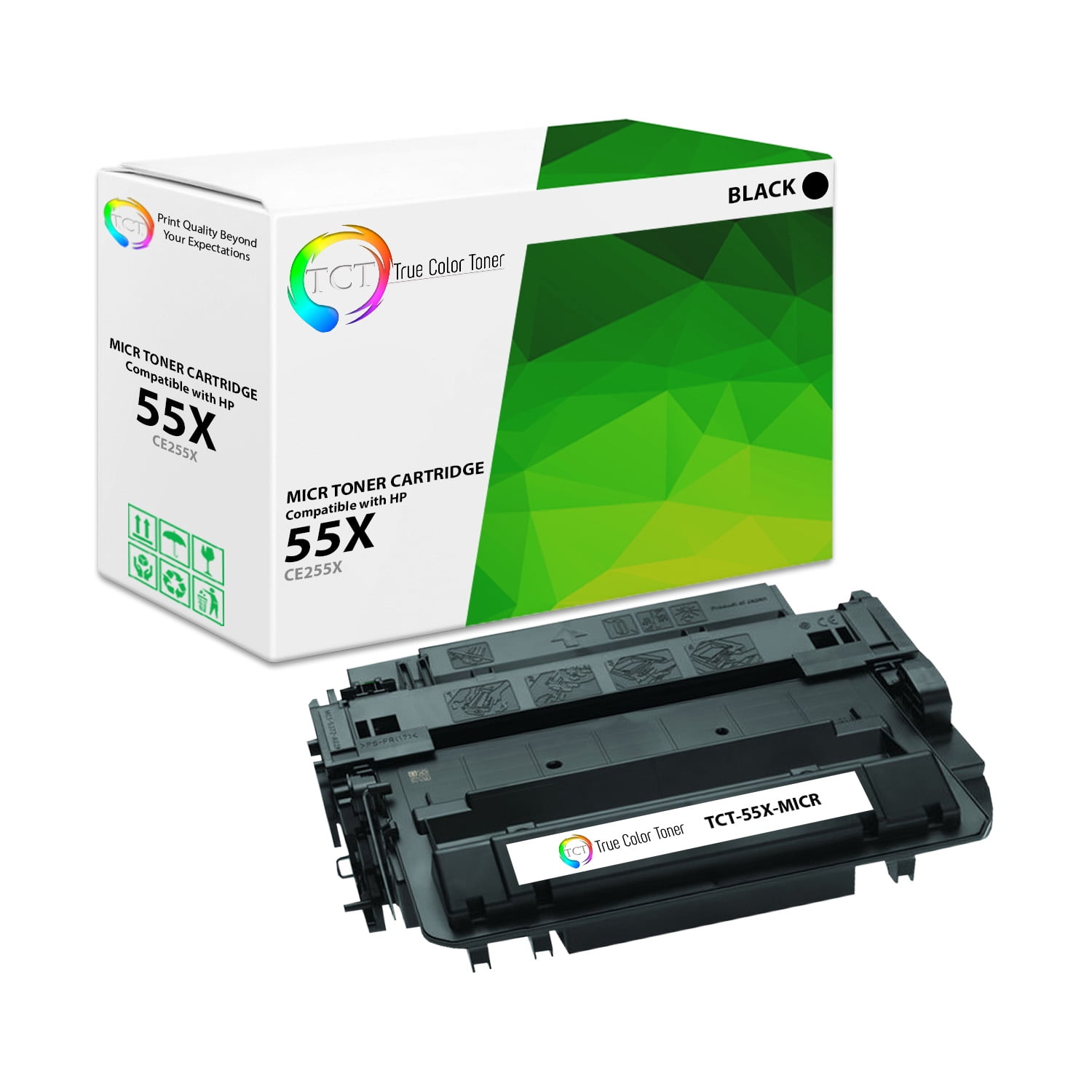 TCT Premium HP 55X CE255X MICR Toner Cartridge, High Yield for LaserJet ...
