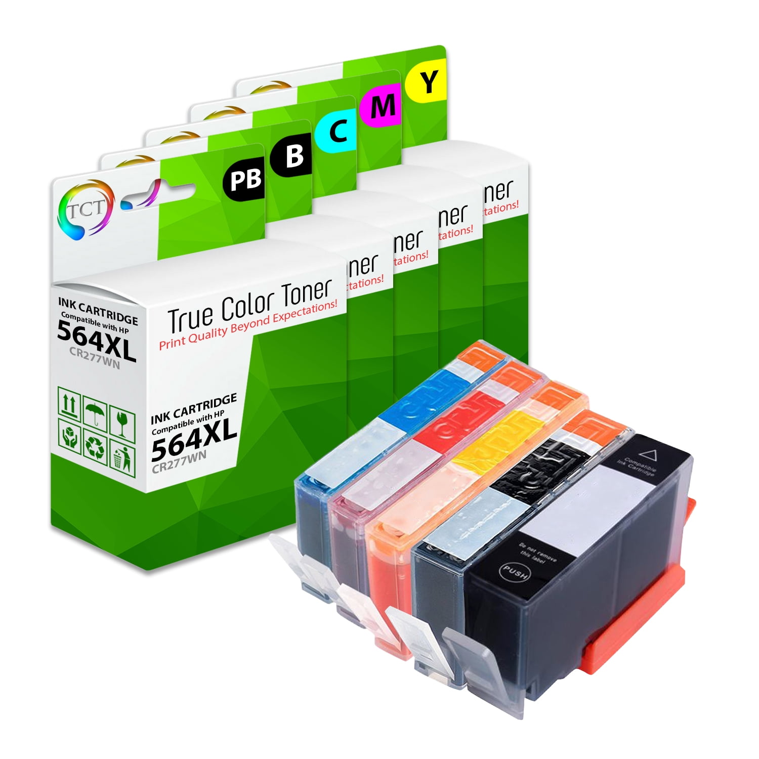 TCT 564XL Ink Cartridge 5 Pack - Premium Compatible Replacement for HP ...