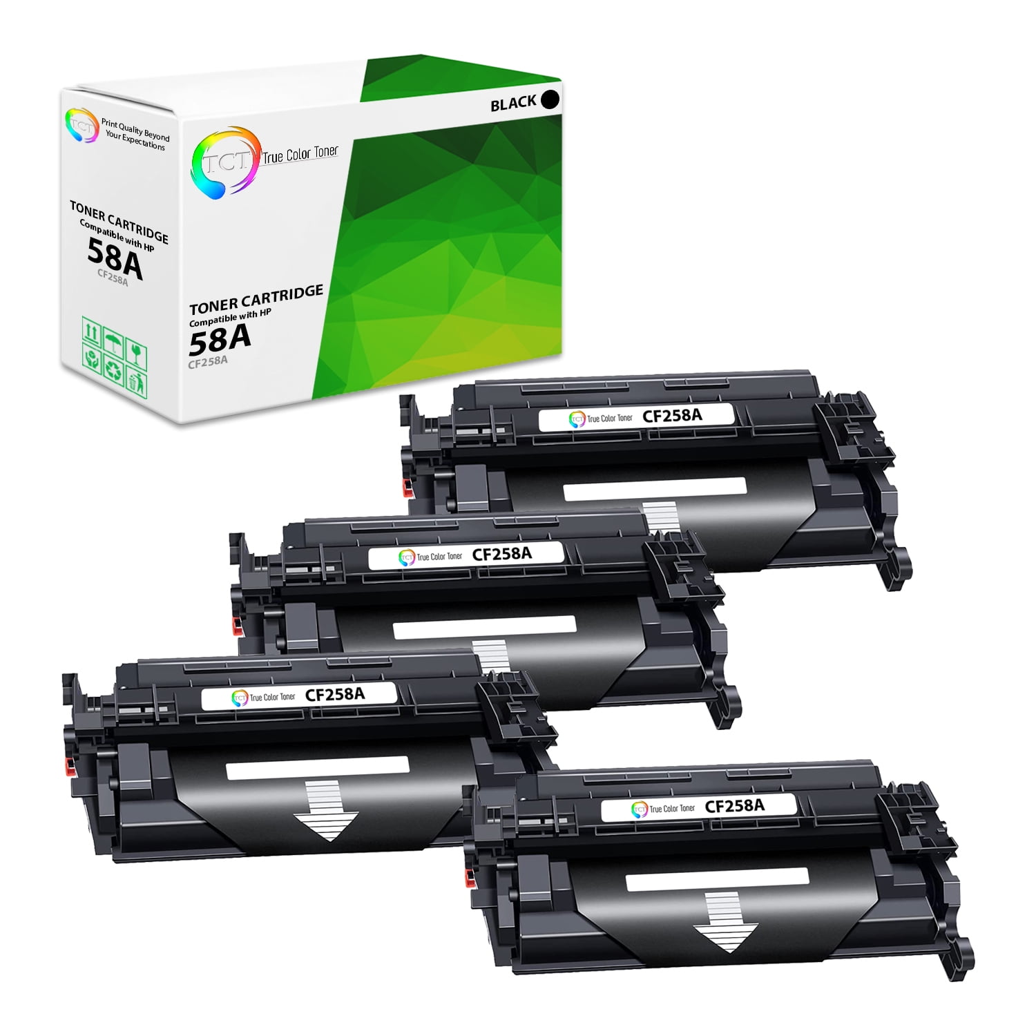 TCT 58A Toner Cartridge 4 Pack - Premium Compatible Replacement for HP ...