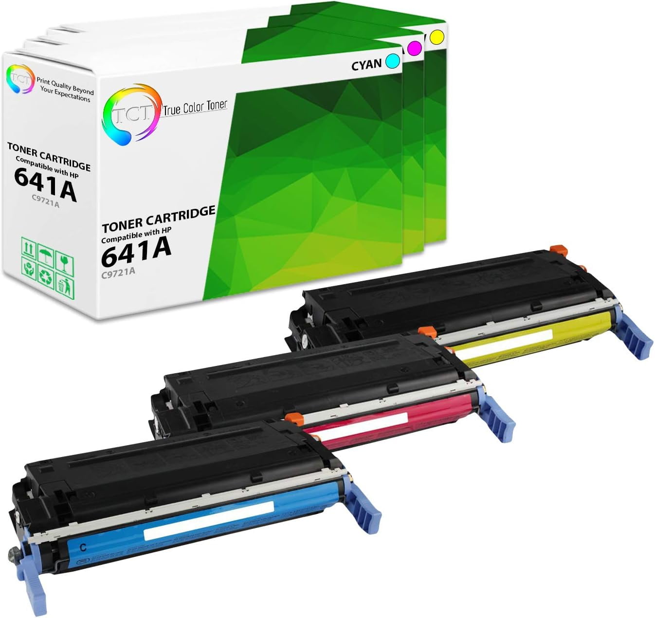 TCT 641A Color Toner Cartridge 3 Pack - Premium Compatible Replacement ...