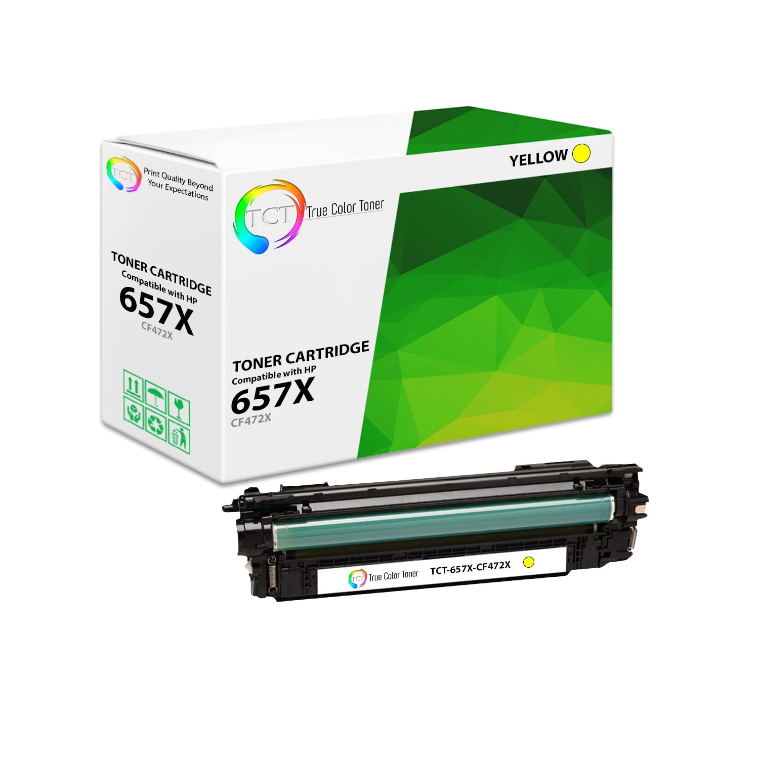 TCT 657X Yellow Toner Cartridge - Premium Compatible Replacement for HP ...