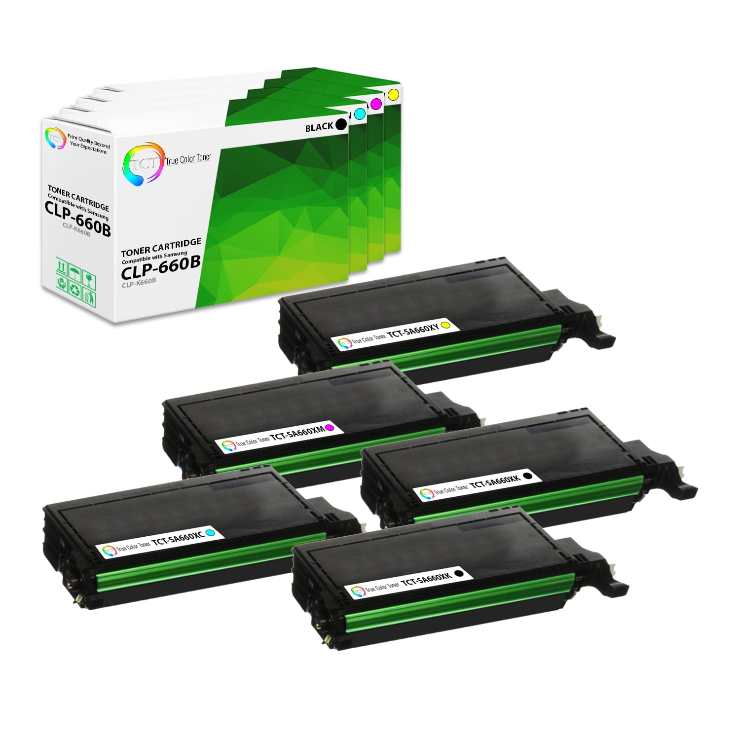 TCT 660B Toner Cartridge 5 Pack - Premium Compatible Replacement for ...