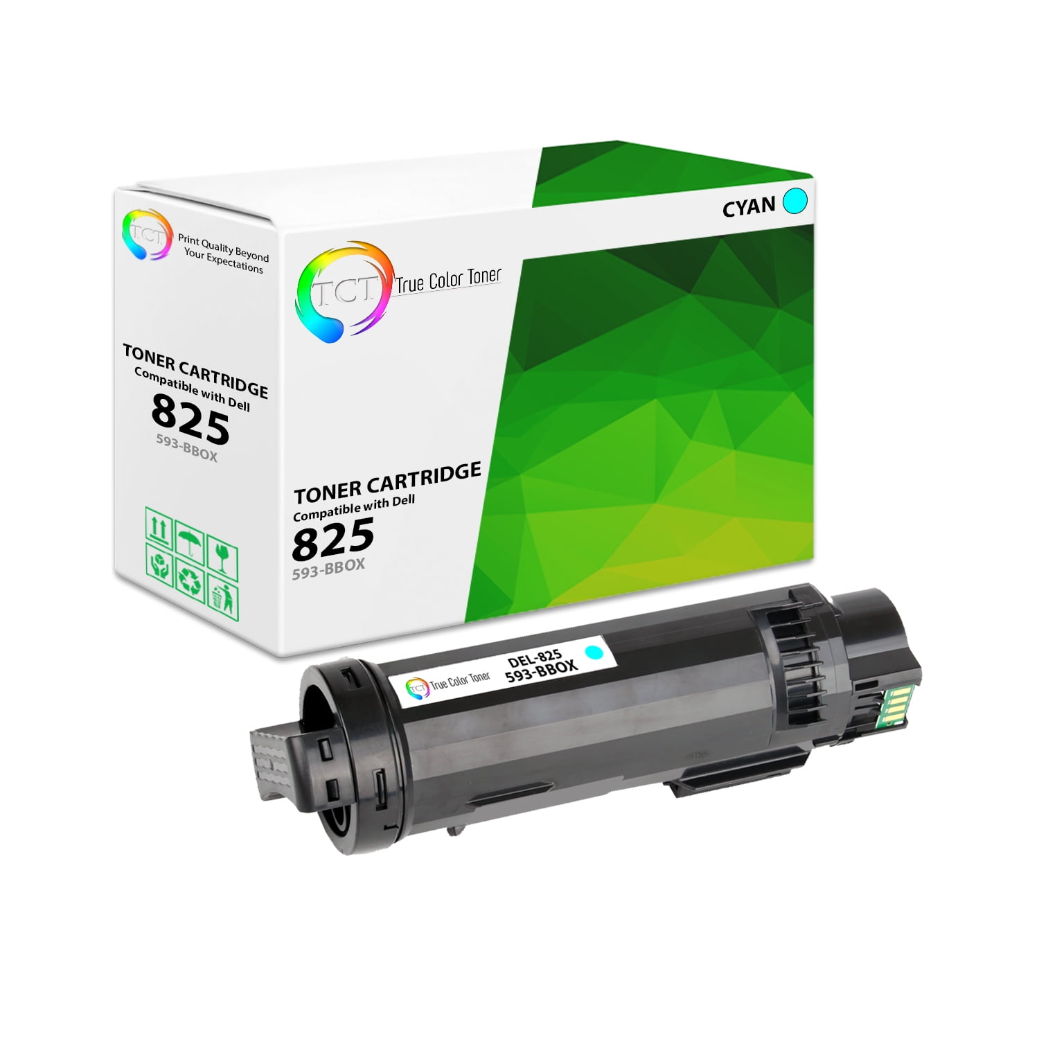 TCT 825 Cyan Toner Cartridge - Premium Compatible Replacement for Dell ...