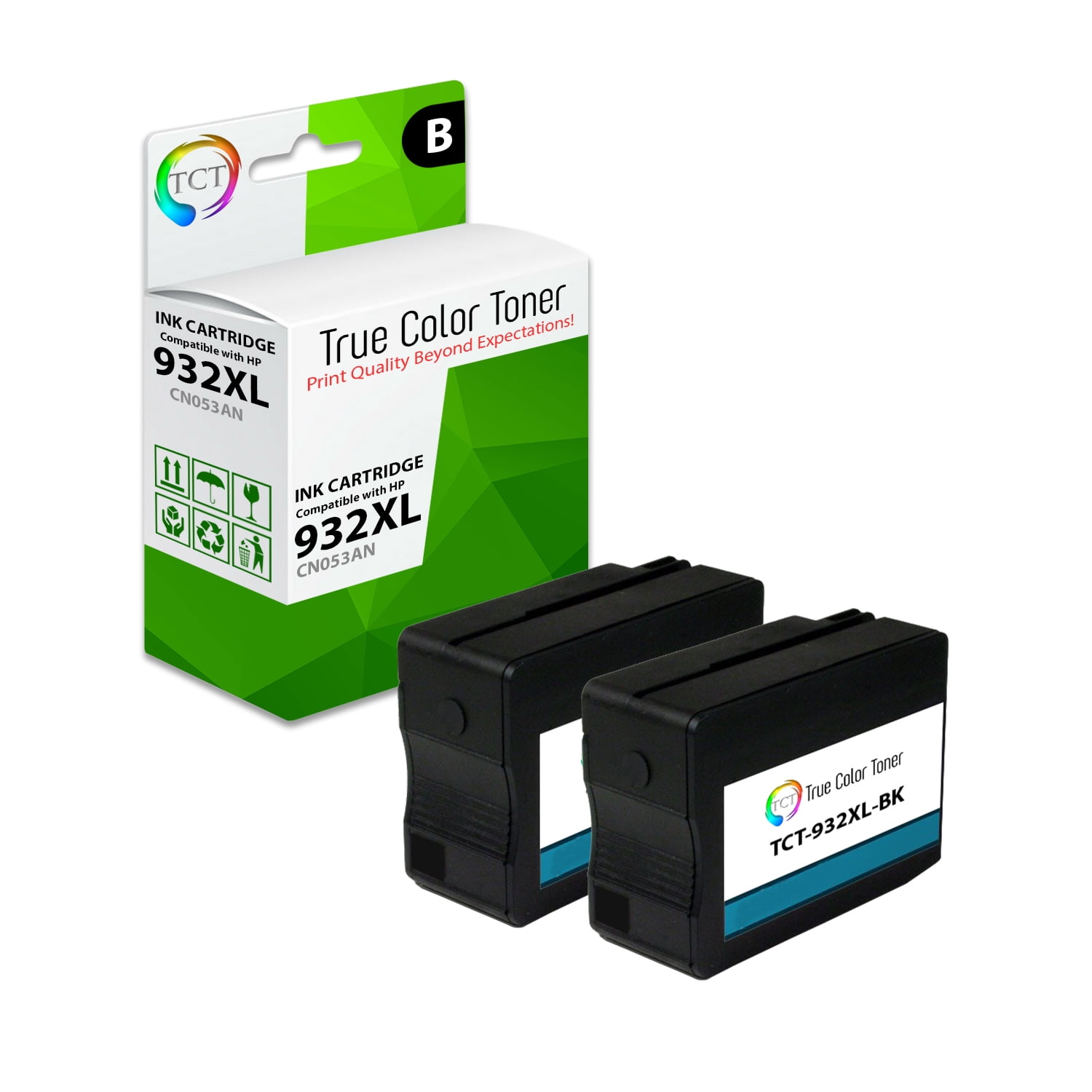 TCT 932XL Black Ink Cartridge 2 Pack - Premium Compatible Replacement ...