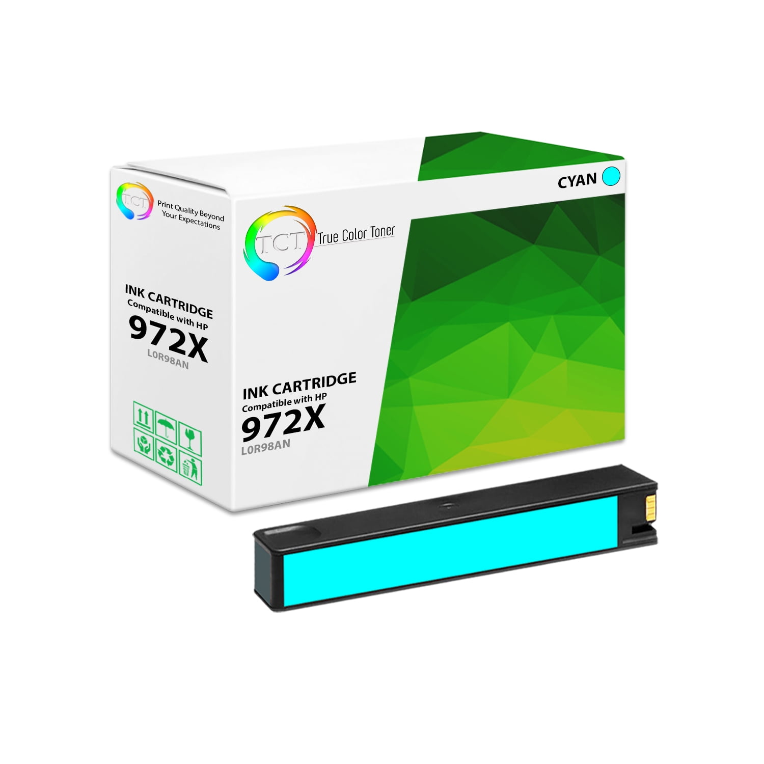 TCT 972X Cyan Ink Cartridge - Premium Compatible Replacement for HP ...