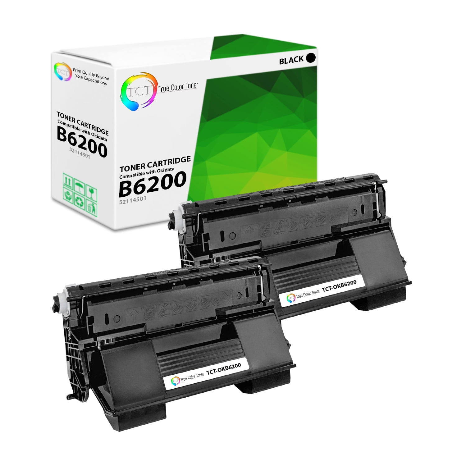 TCT B6200 Toner Cartridge 2 Pack - Premium Compatible Replacement for ...