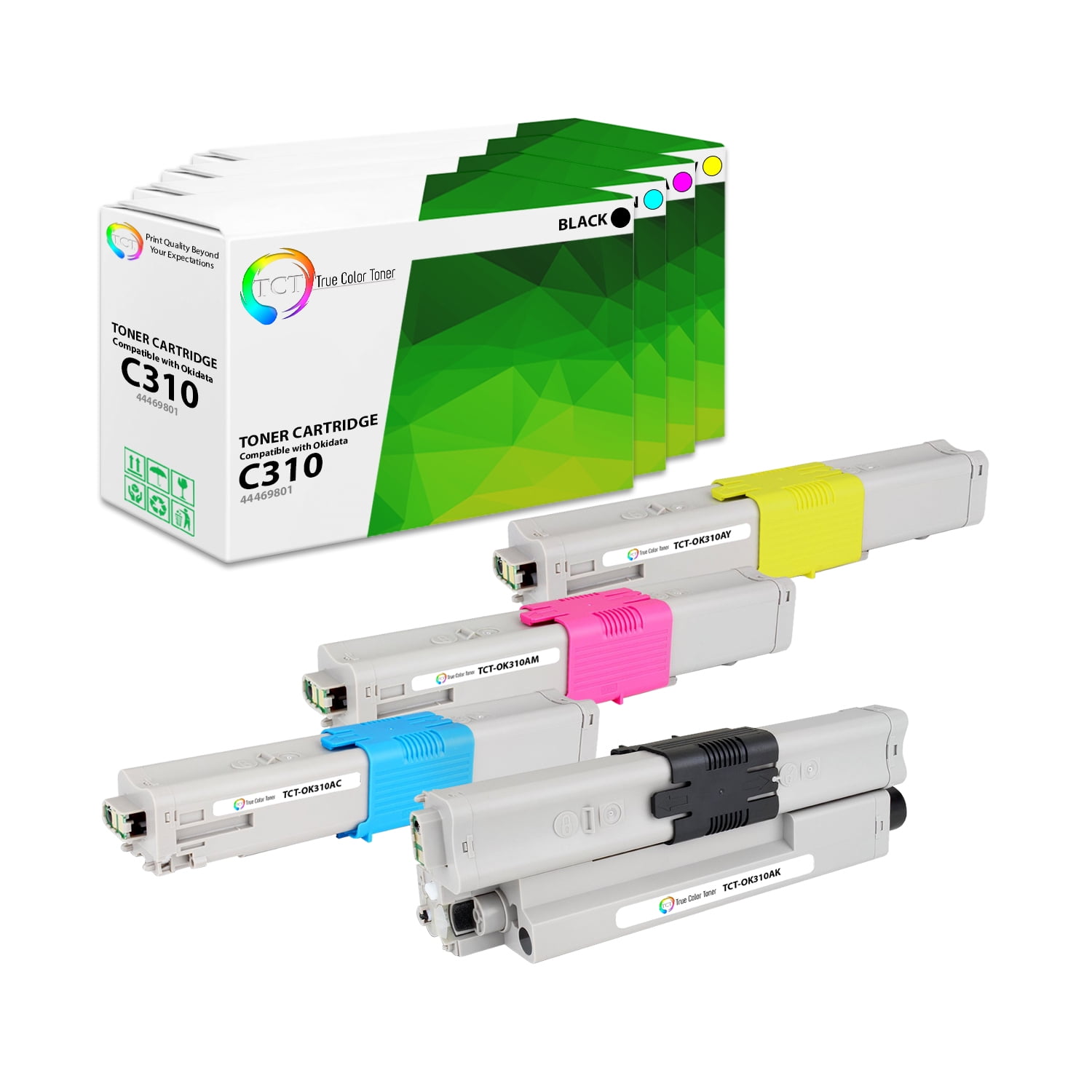 TCT C310 Toner Cartridge 4 Pack - Premium Compatible Replacement for ...
