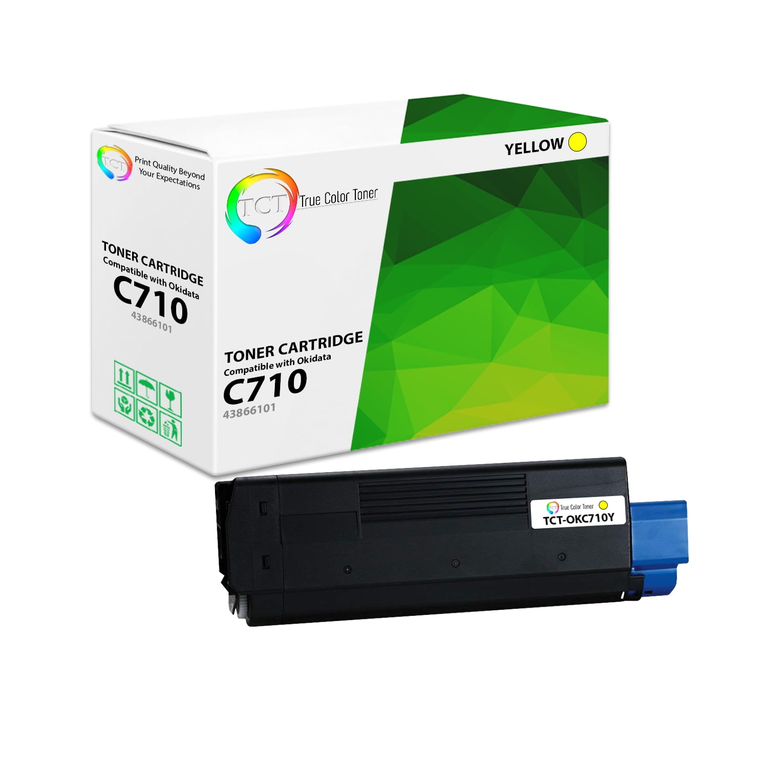 TCT C710 Yellow Toner Cartridge - Premium Compatible Replacement for ...