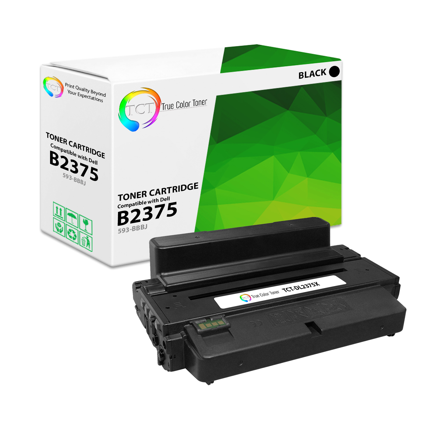 Compatible for Dell B2375 (593-BBBJ) Toner Cartridge, BLACK, 10K HIGH ...
