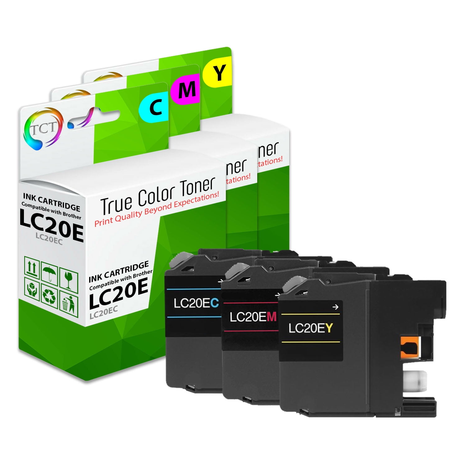 TCT Compatible Printer Toner, Super HY Ink Cartridge Replacement for Brother LC20E Series - 3 ...