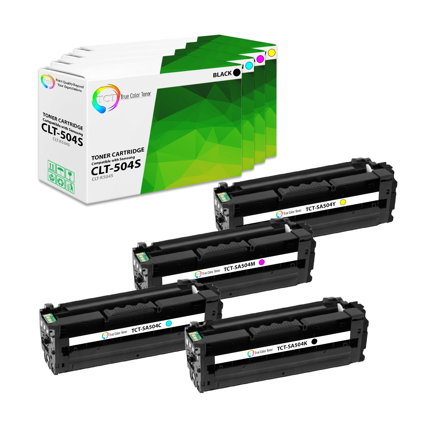 Compatible Samsung CLT-K504S / CLT-C504S / CLT-M504S / CLT-Y504S toner cartridges - 4-pack ...