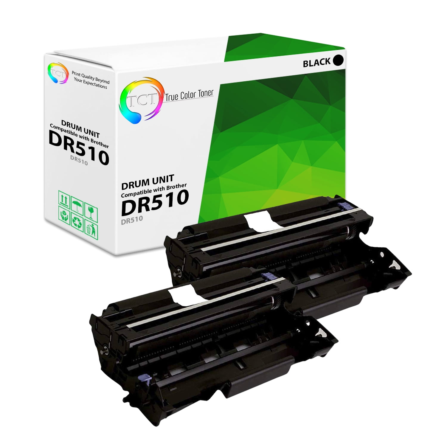 TCT DR510 Drum Unit 2 Pack - Premium Compatible Replacement for Brother ...