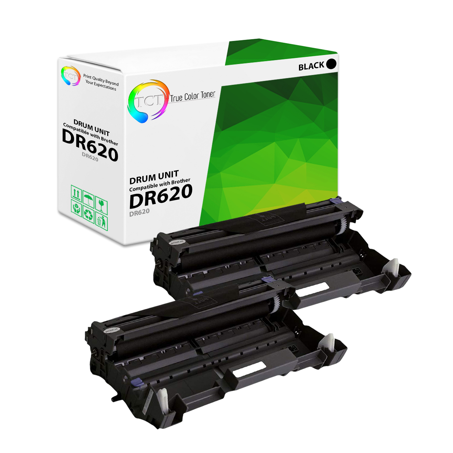 TCT DR620 Drum Unit 2 Pack - Premium Compatible Replacement for Brother ...