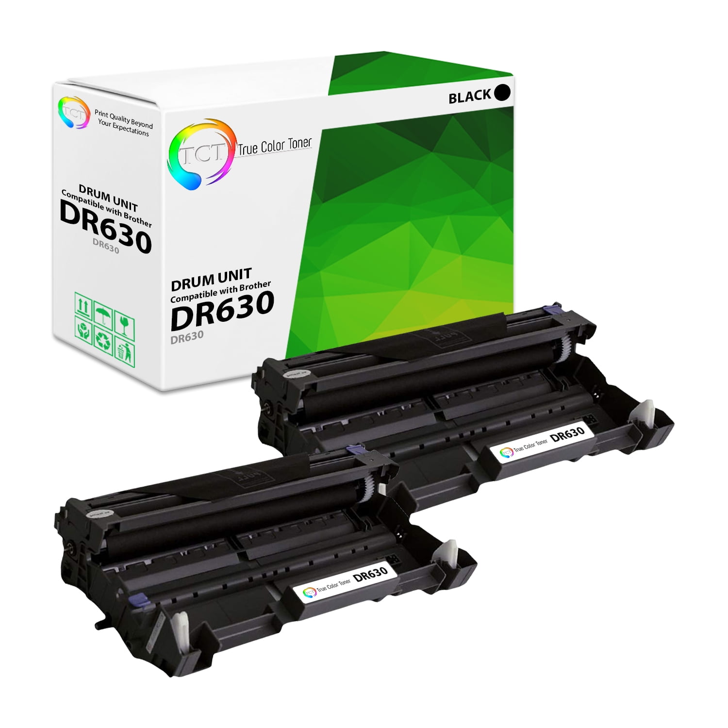 TCT DR630 Drum Unit 2 Pack - Premium Compatible Replacement for Brother ...