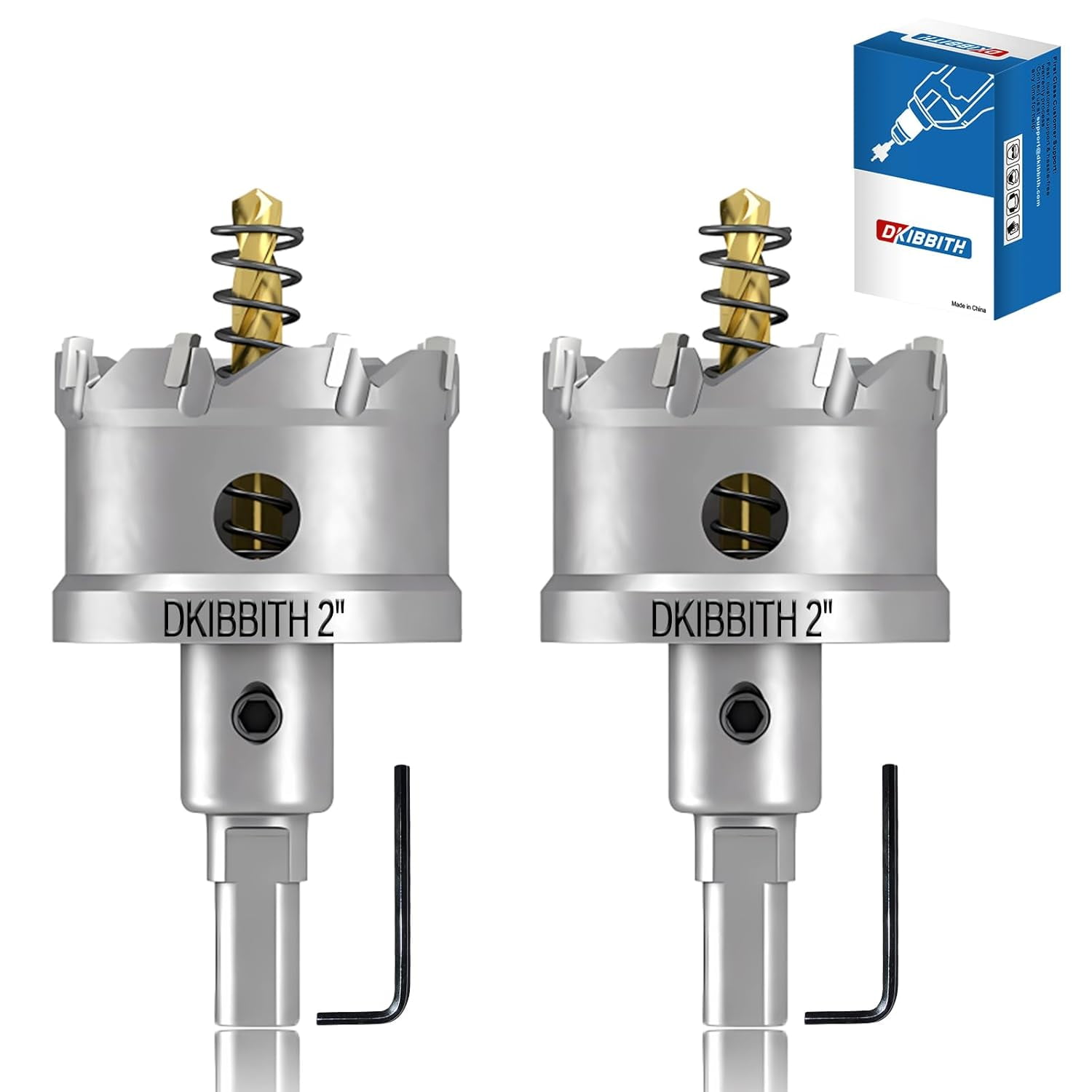 TCT Hole Saw Set, 2-Pack of 2 (50mm) Heavy Duty Tungsten Carbide Tipped Hole Cutters for ...