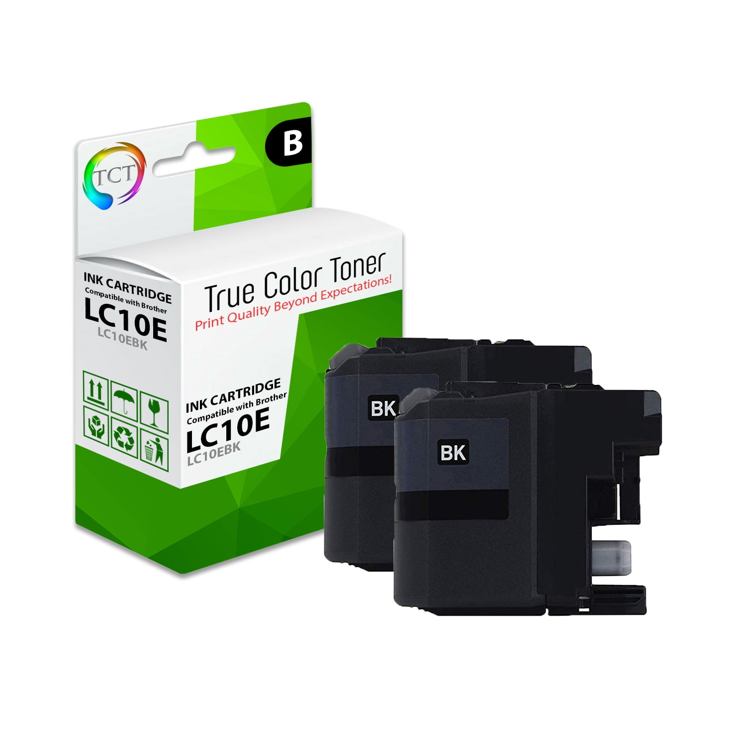 TCT LC10E Black Ink Cartridge 2 Pack - Premium Compatible Replacement ...