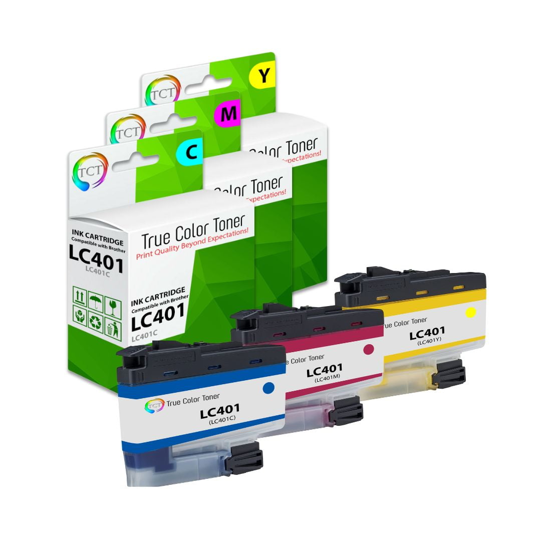 TCT LC401 Color Ink Cartridge 3 Pack - Premium Compatible Replacement ...