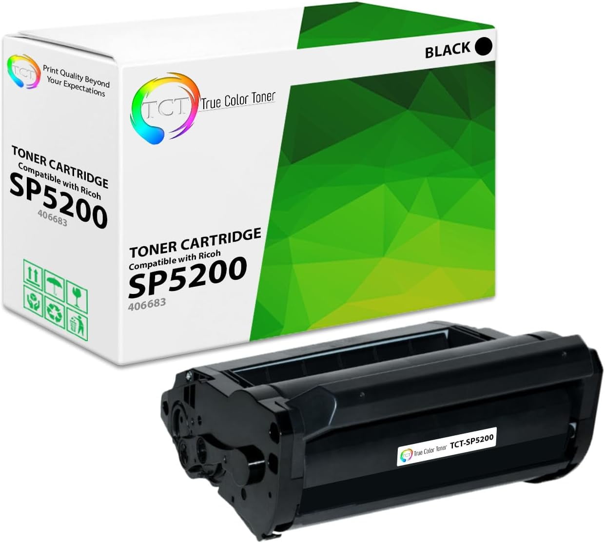 TCT SP5200 Toner Cartridge - Premium Compatible Replacement for Ricoh 406683 Black Works with ...