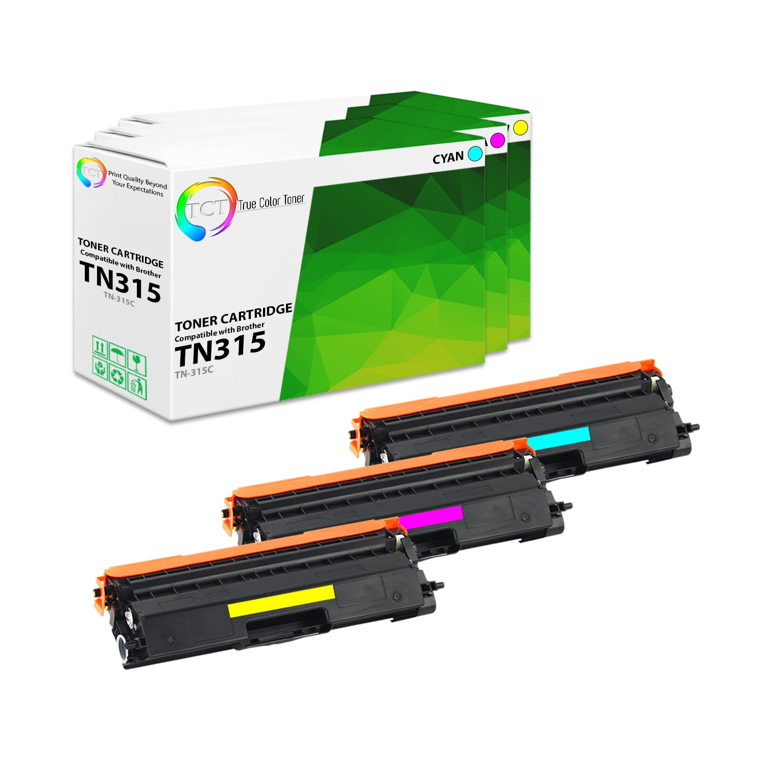 TCT TN315 Color Toner Cartridge 3 Pack - Premium Compatible Replacement ...