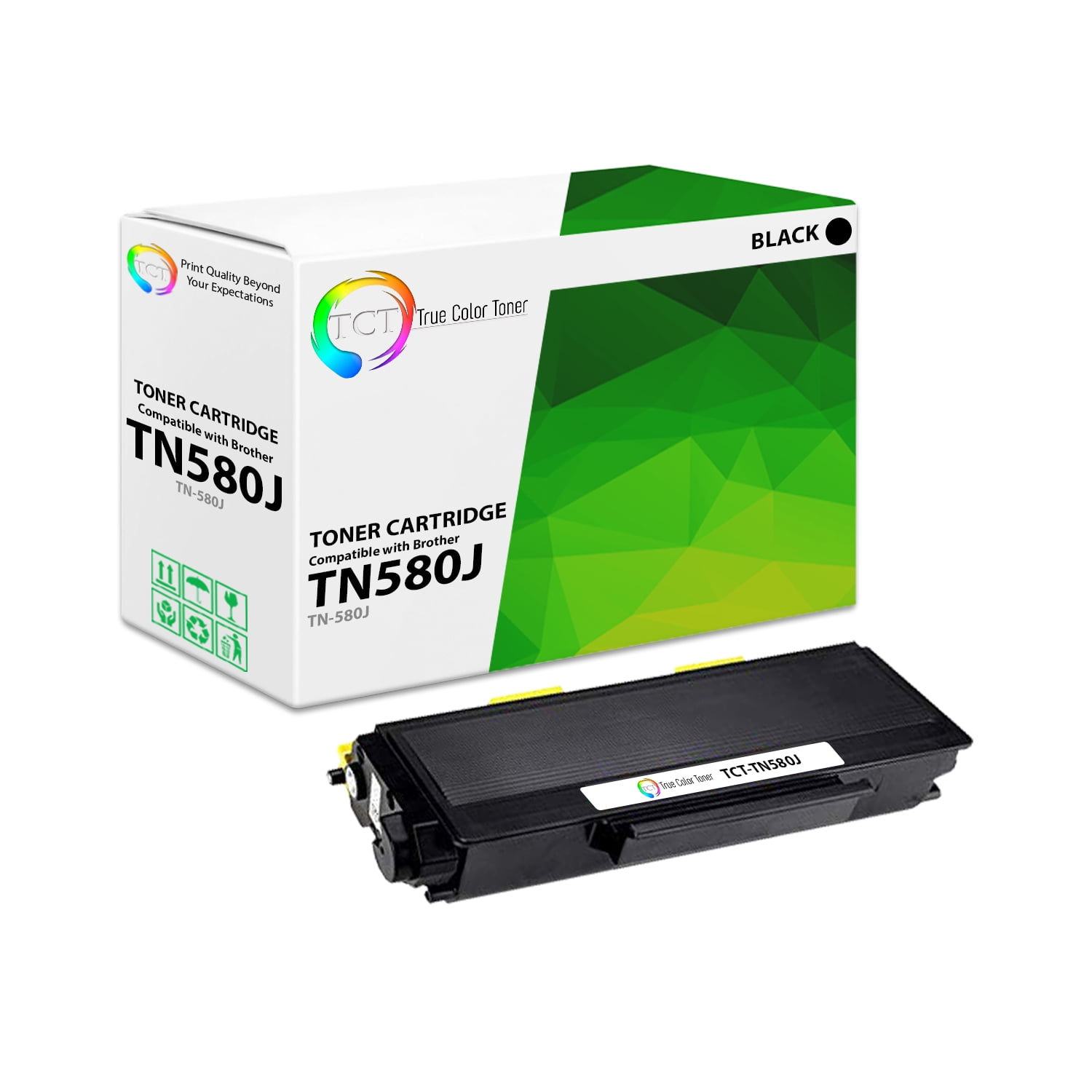 TCT TN580 Toner Cartridge - Premium Compatible Replacement for Brother ...