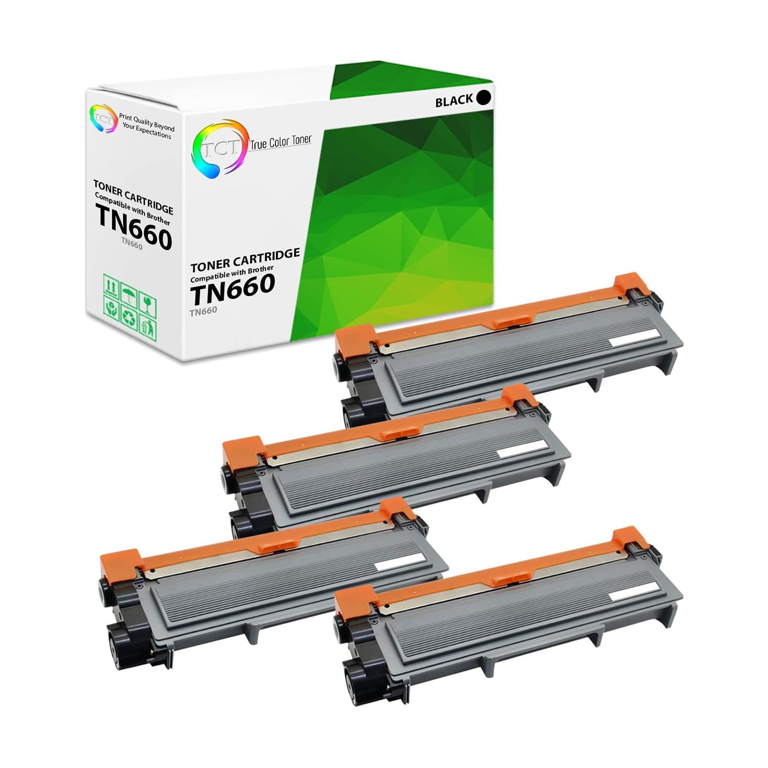 TCT TN660 Toner Cartridge 4 Pack - Premium Compatible Replacement for ...