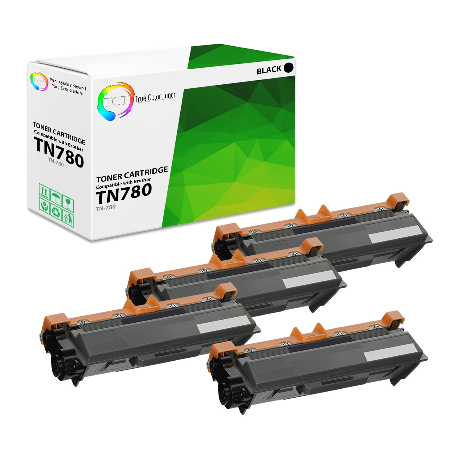 TCT TN780 Toner Cartridge 4 Pack - Premium Compatible Replacement for ...