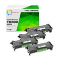 TCT TN890 Toner Cartridge 4 Pack - Compatible With Brother TN-890 Black ...