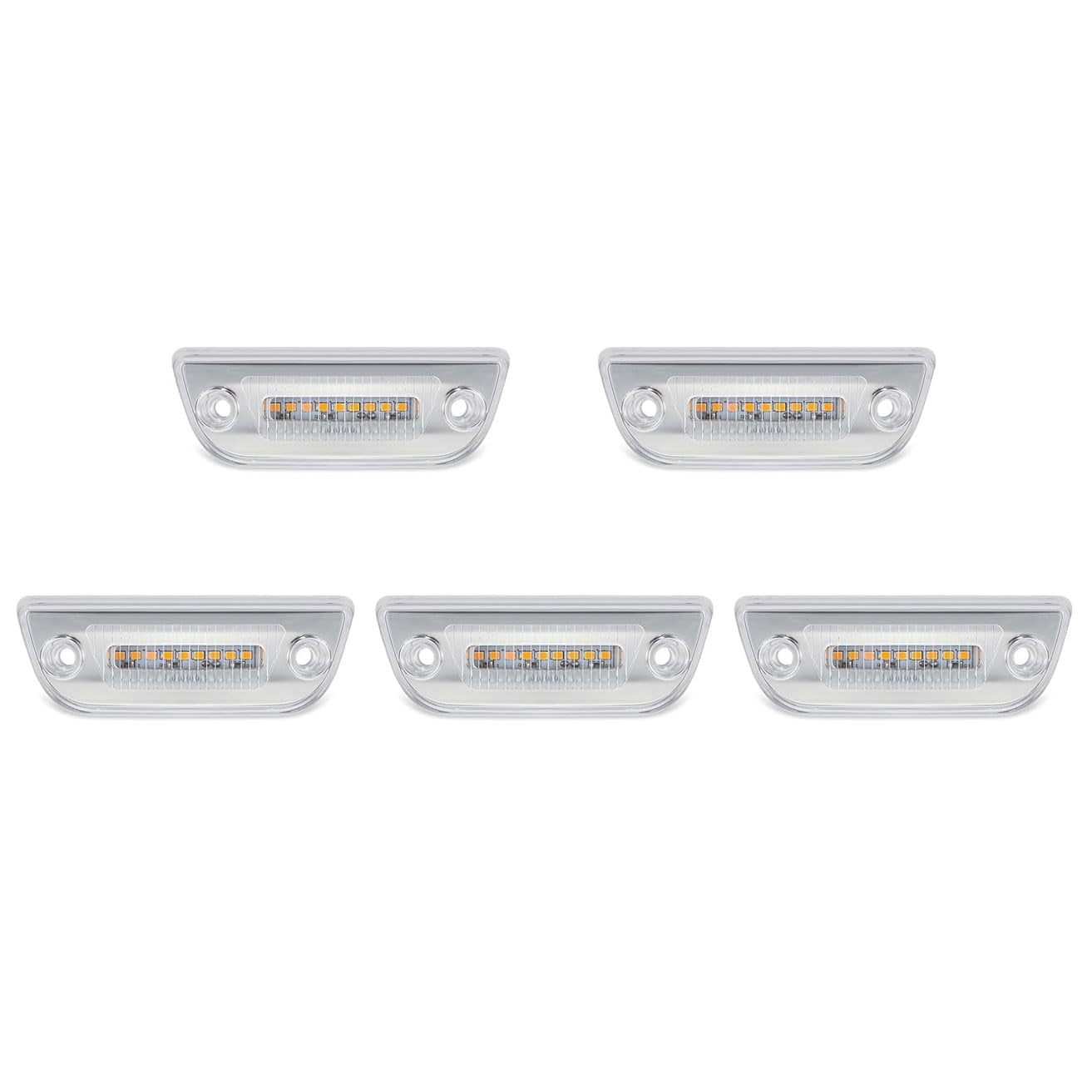 TCTAuto Amber 3-LED Cab Marker Top Roof Running Lights (Pack of 5 ...