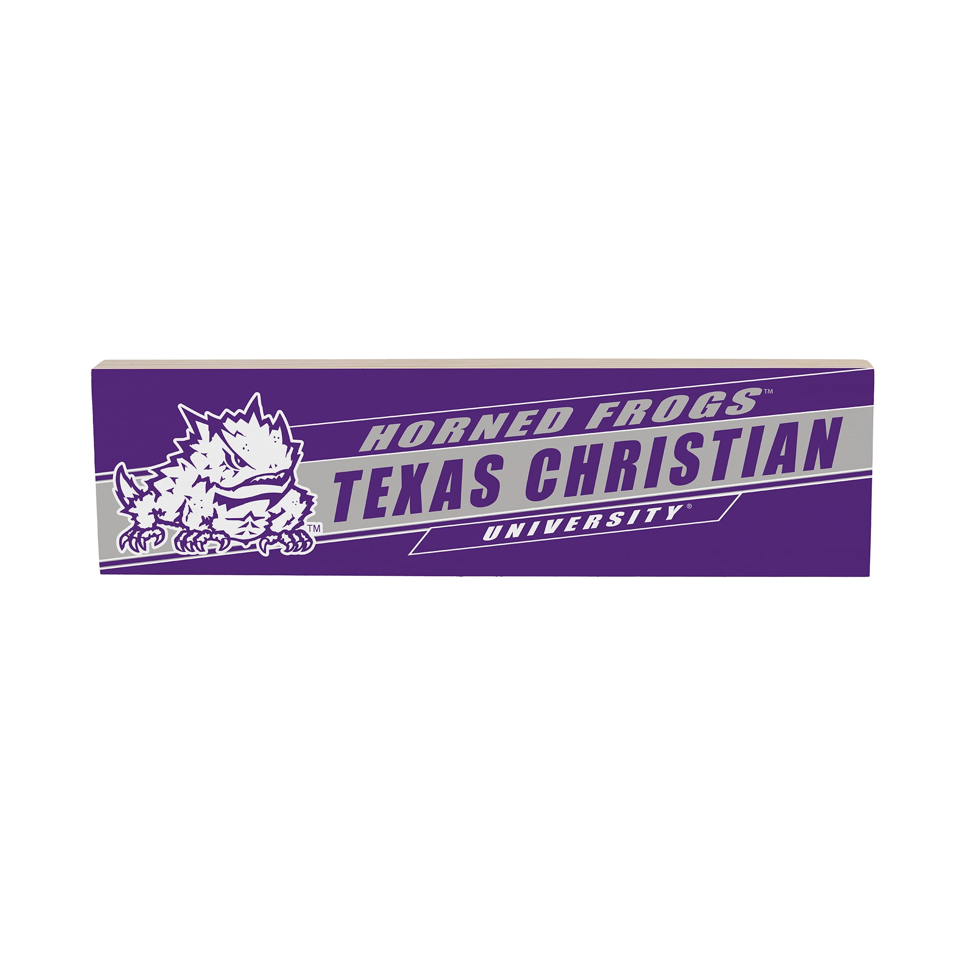 TCU Horned Frogs 5" x 18" Shadow Logo Wood Mantle Sign - Walmart.com
